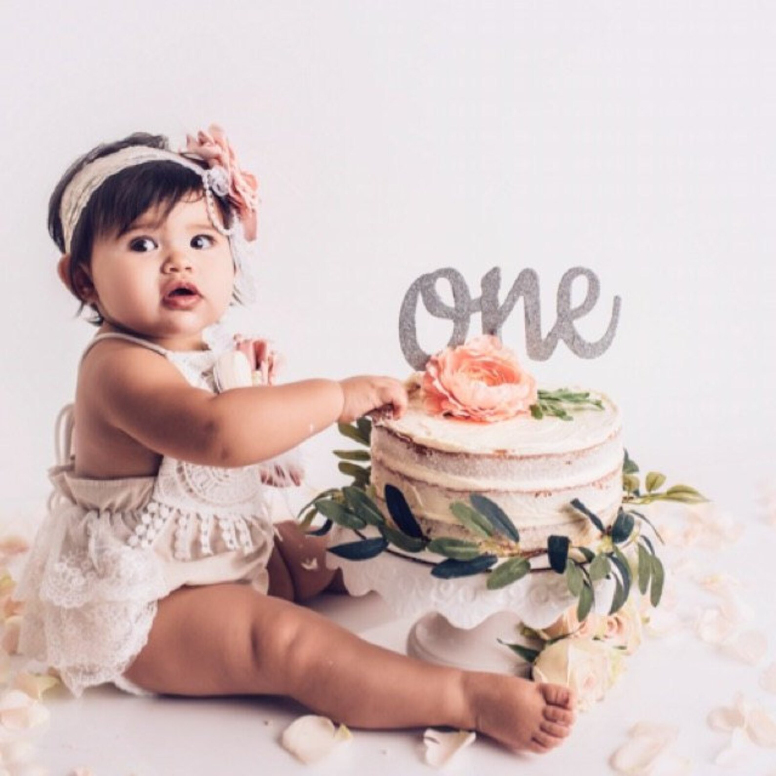 Boho Chic Baby Girls Outfit Rustic Wedding Baby Girl White | Etsy