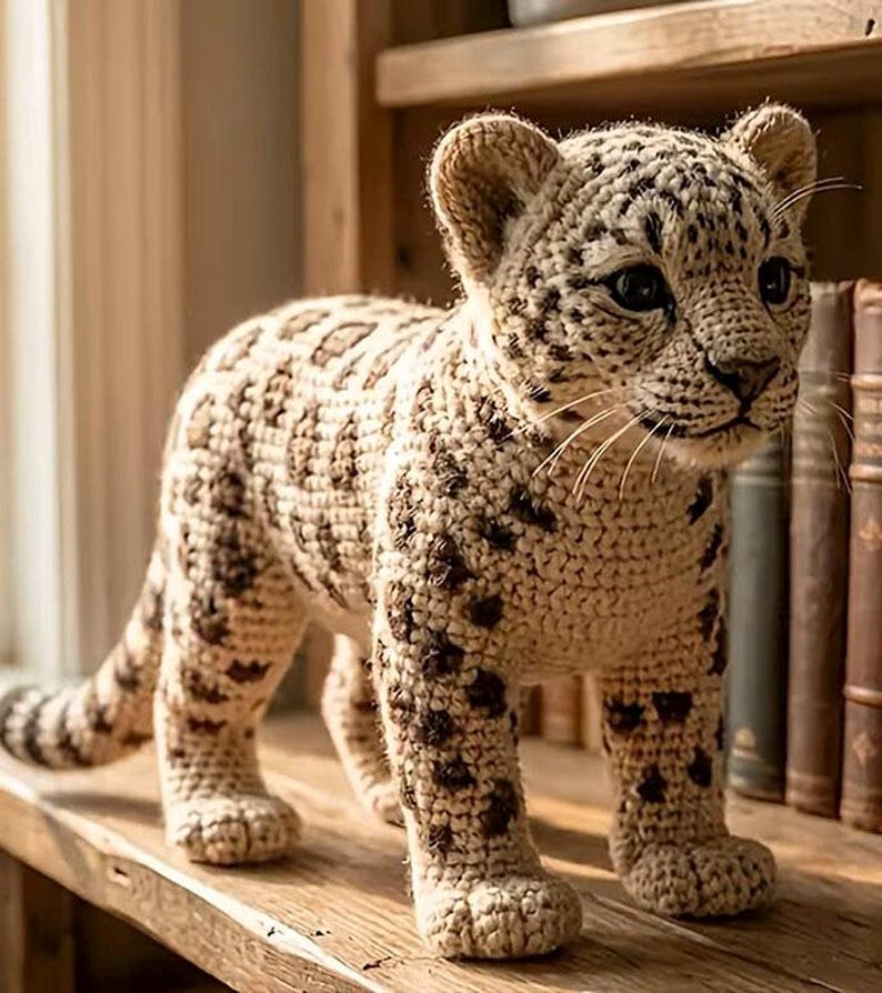 Leopard Amigurumi Crochet Pattern PDF, Realistic Crochet Animal ...