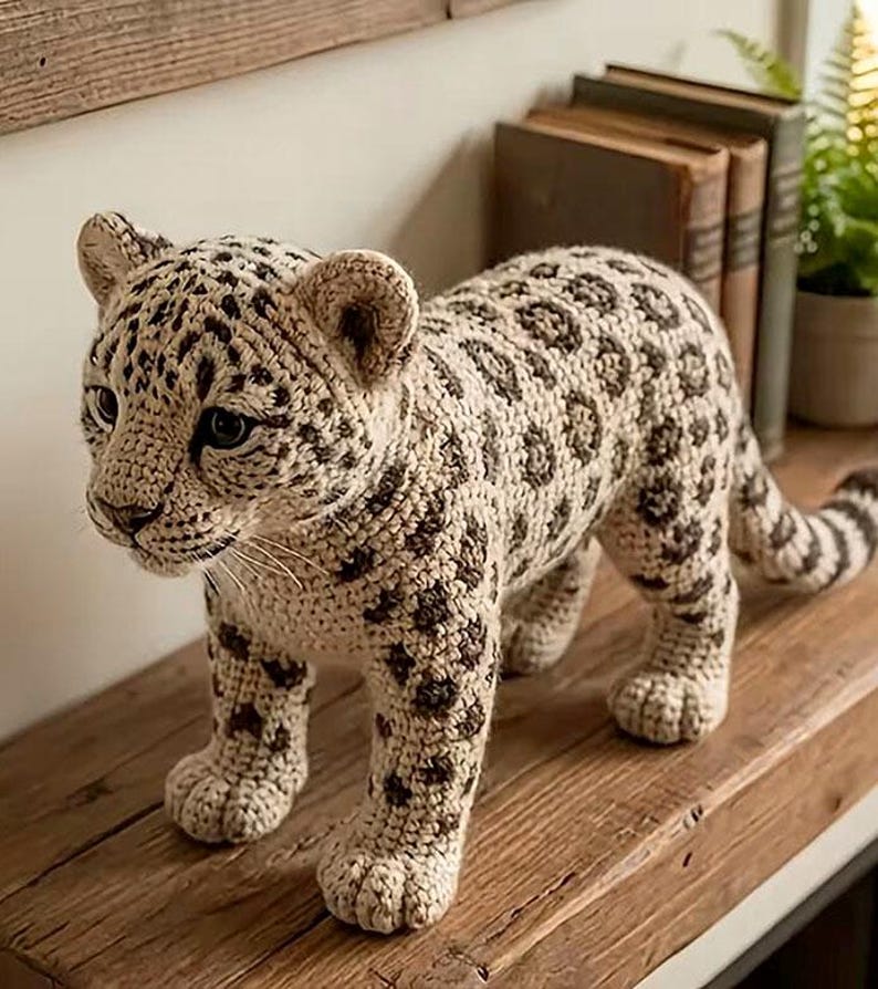 Leopard Amigurumi Crochet Pattern PDF, Realistic Crochet Animal ...