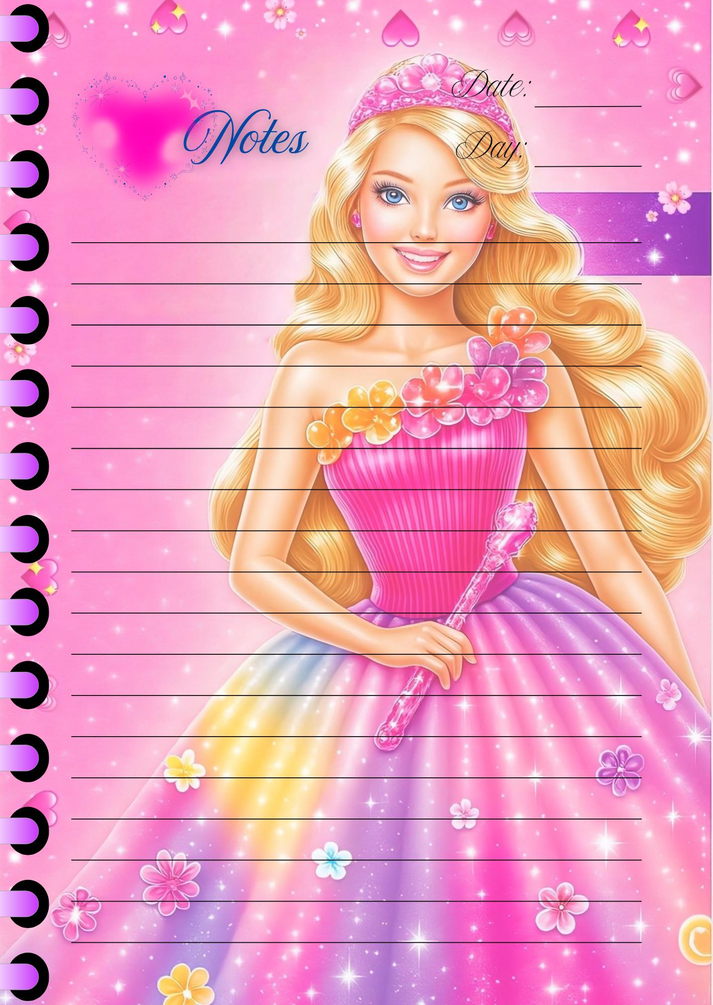 Barbie Aesthetic Digital Notebook | Pink Printable Journal | Retro 90s ...