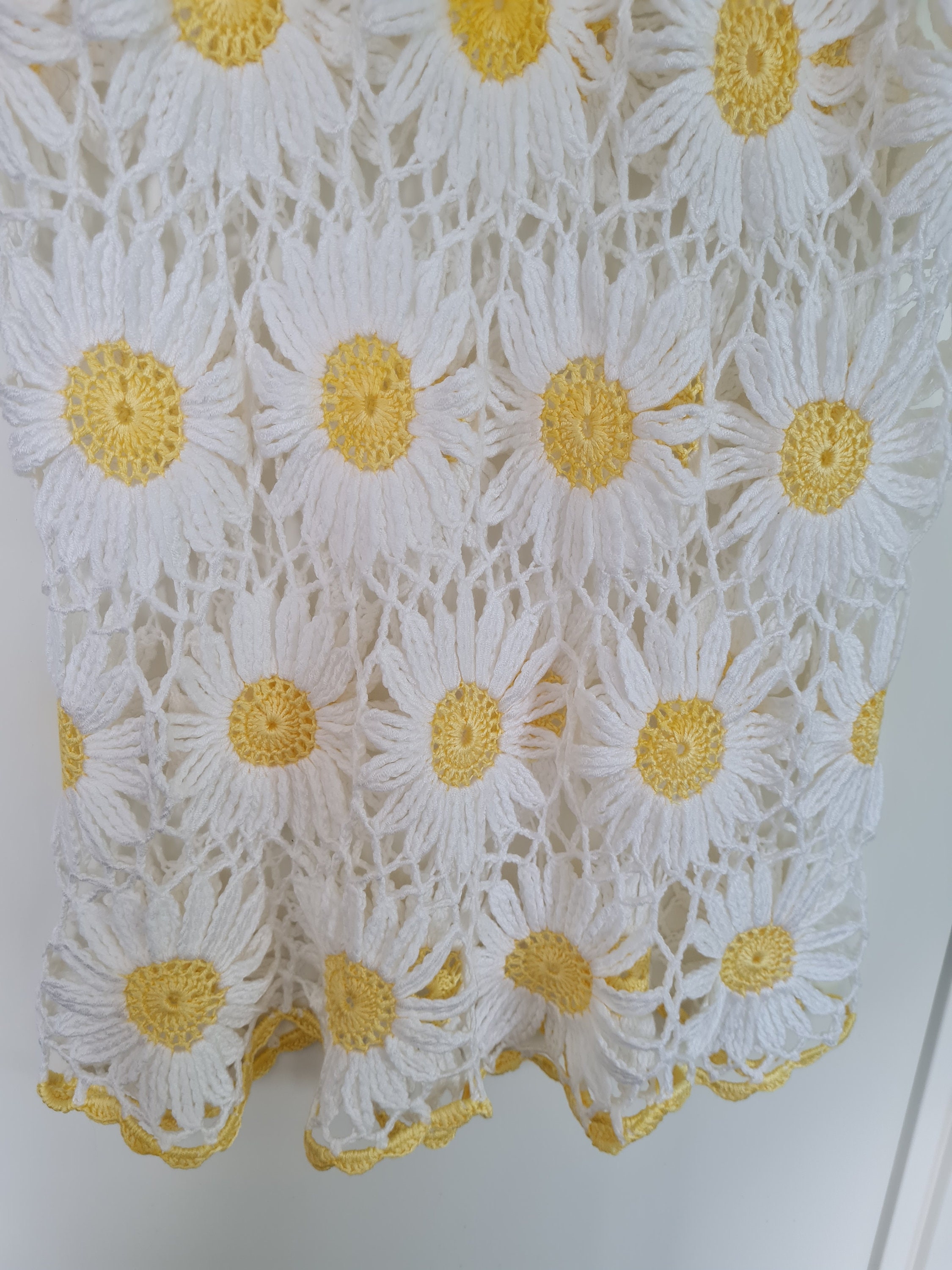 Crochet Daisy Top. Summer Top Dress. Hippie Boho Top. Beach Summer ...