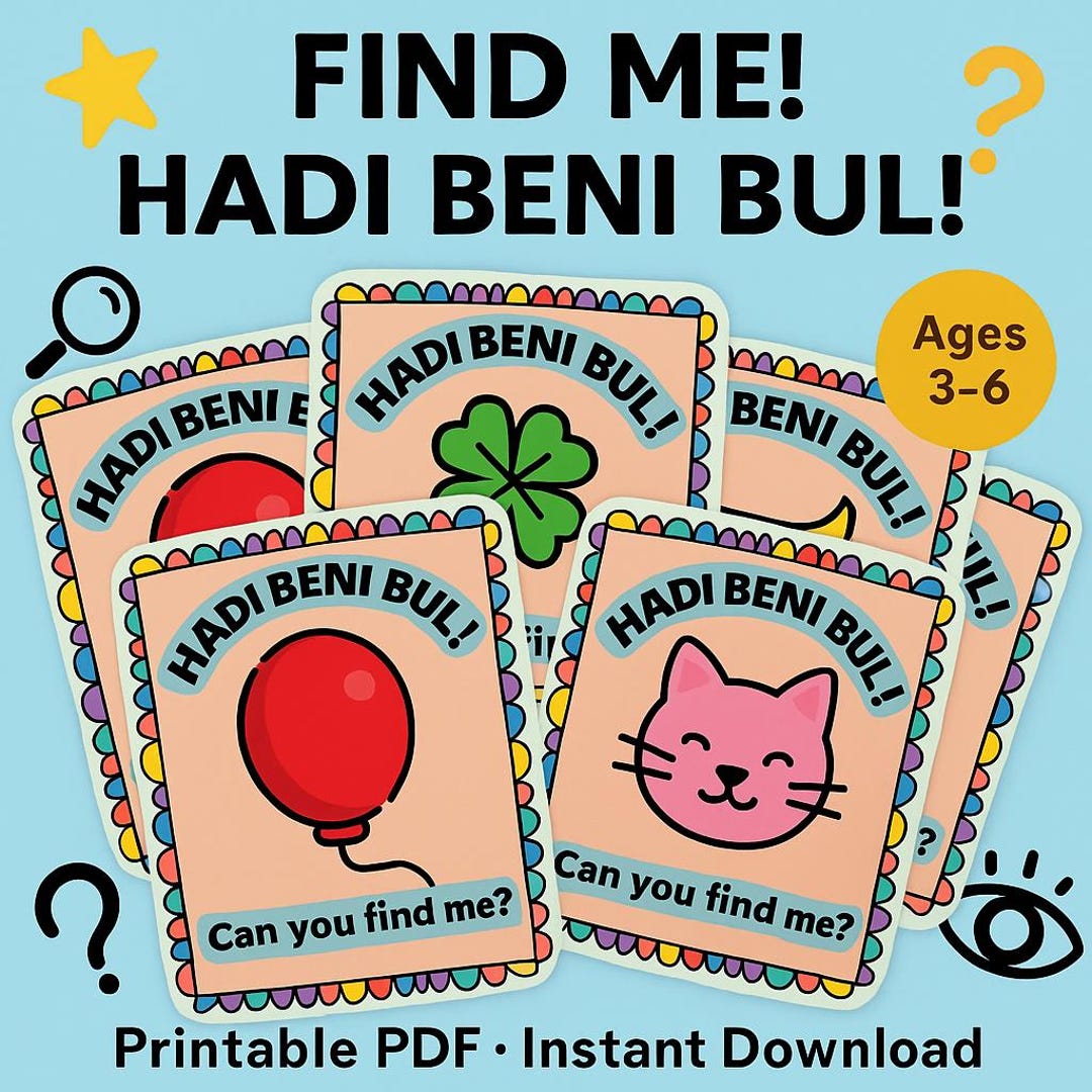 Kids Seek and Find Game: Printable Activity Cards (ages 3-6) (PDF ...