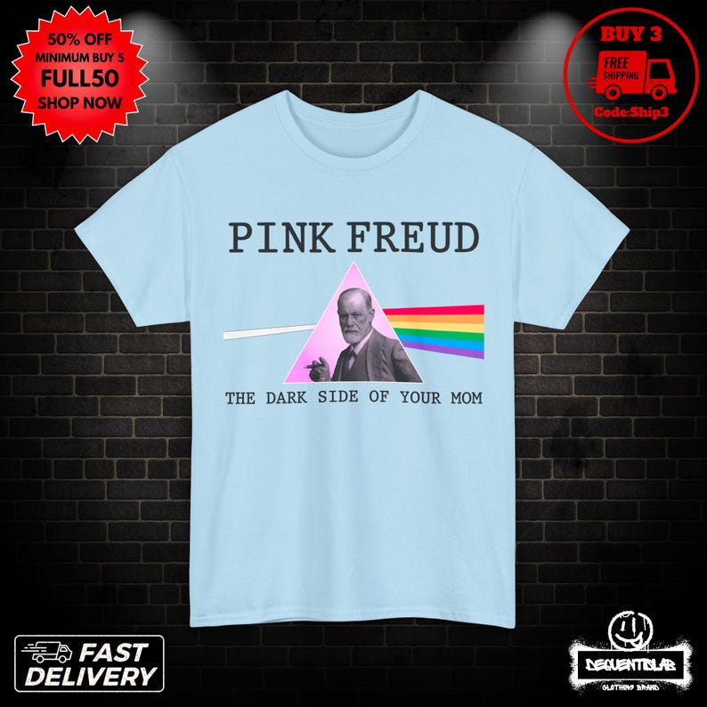 Pink Freud the Dark Side of Your Mom Parody Shirt, Philosophy T Shirt ...