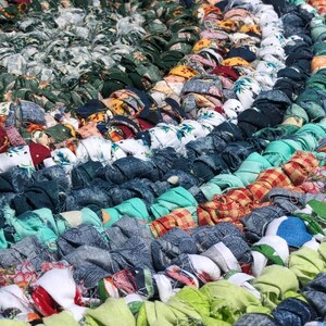 Rag Rug / Hand Crocheted Cotton Rug / Multi Color Accent Rug / Spiral ...