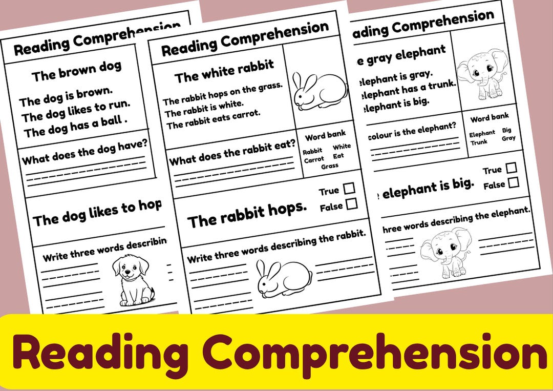 10 Short Paragraph Reading Comprehension, Kindergarten Reading Writing ...