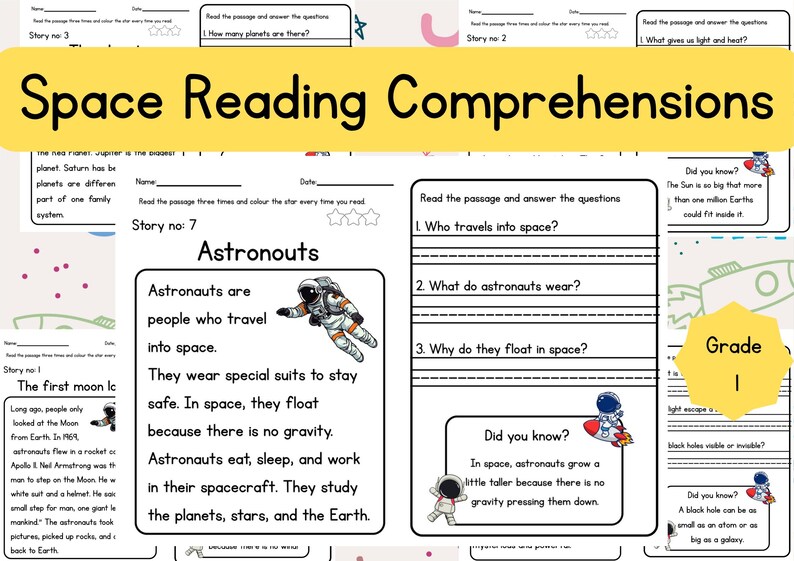 Reading Comprehensions, Questions and Funfacts Writing Practice for ...