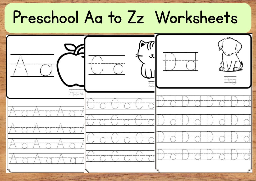 Preschool Alphabet Tracing Worksheets, Handwriting Practice Printable ...