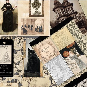Vintage Victorian Halloween Vintage Printable Journal Folio Images ...