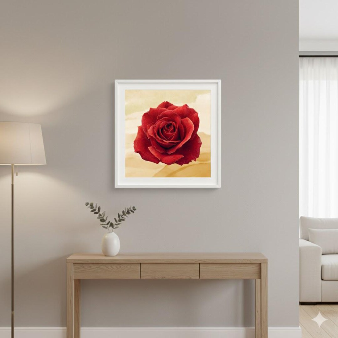 Symbol of Everlasting Love: Red Rose Digital Print - Etsy