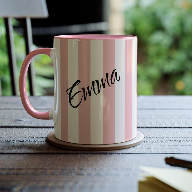 Personalised Stripped Mug - Etsy UK