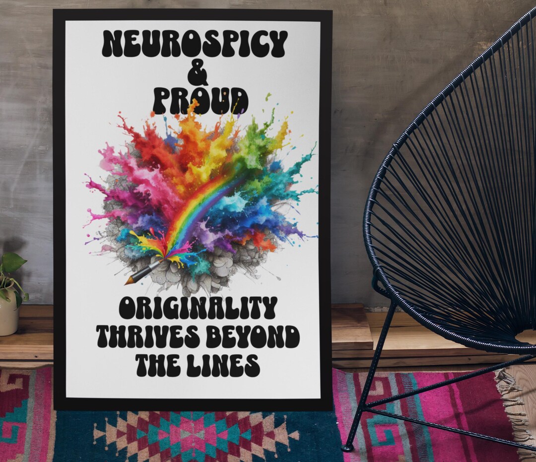 Neurodiversity Pride Poster: Inspirational Home Office Art Print - Etsy