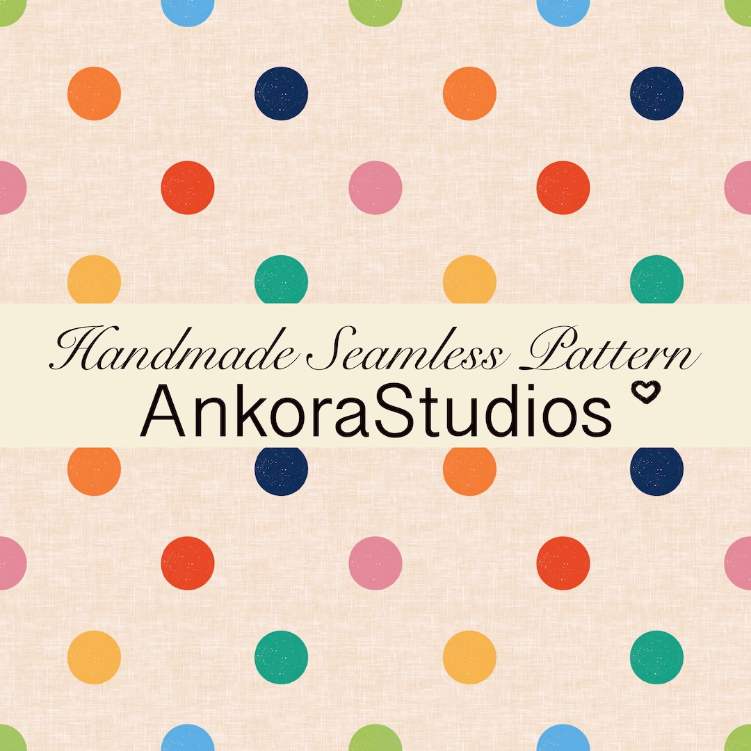 Colorful Polka Dot Seamless Pattern, Retro Confetti Digital Paper ...