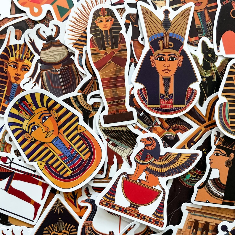 Pack of Egyptian Art Stickers, 50 Ancient Egypt Stickers, Egyptian ...