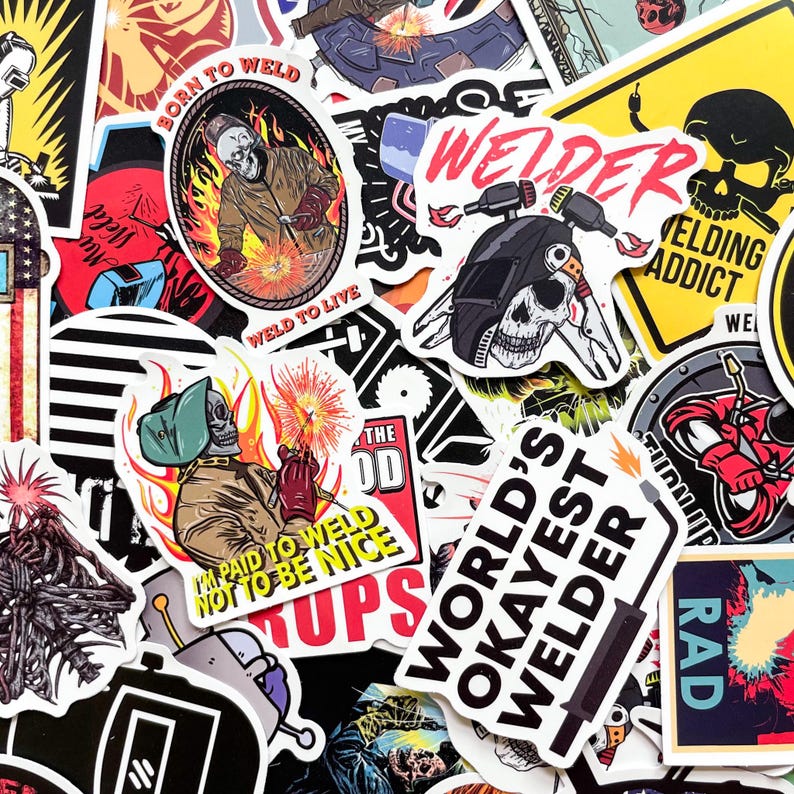 50pcs Welding Stickers, Skull Welder Stickers, Funny Job Stickers ...