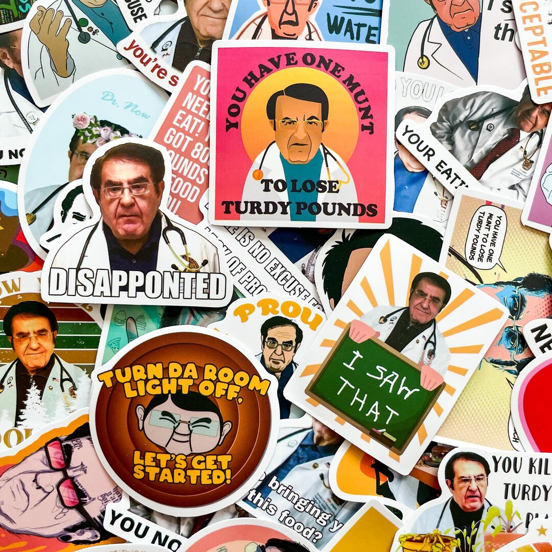50pcs Doctor Now Stickers, Comedy Text Stickers, Weight Joke Stickers ...