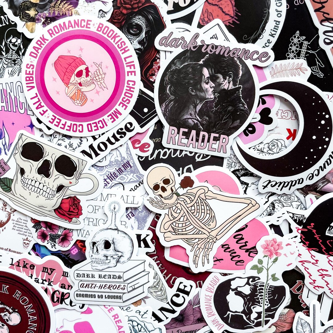 50pcs Gothic Dark Romance Stickers,skull Rose Stickers,creepy Cute ...