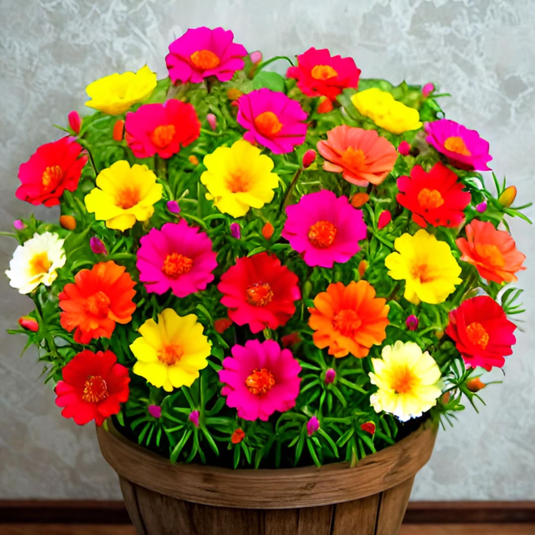 4000+ Moss Rose Seeds | Grandiflora Double Bloom Mix | Hummingbird ...