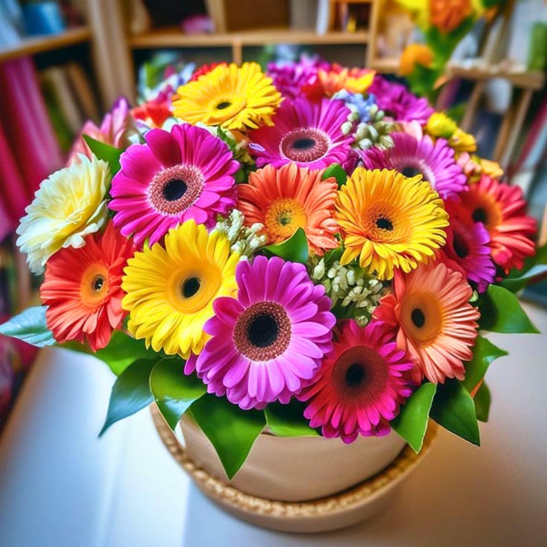 200 California Giants Mix Gerbera Daisy Seeds Large Colorful Blooms ...