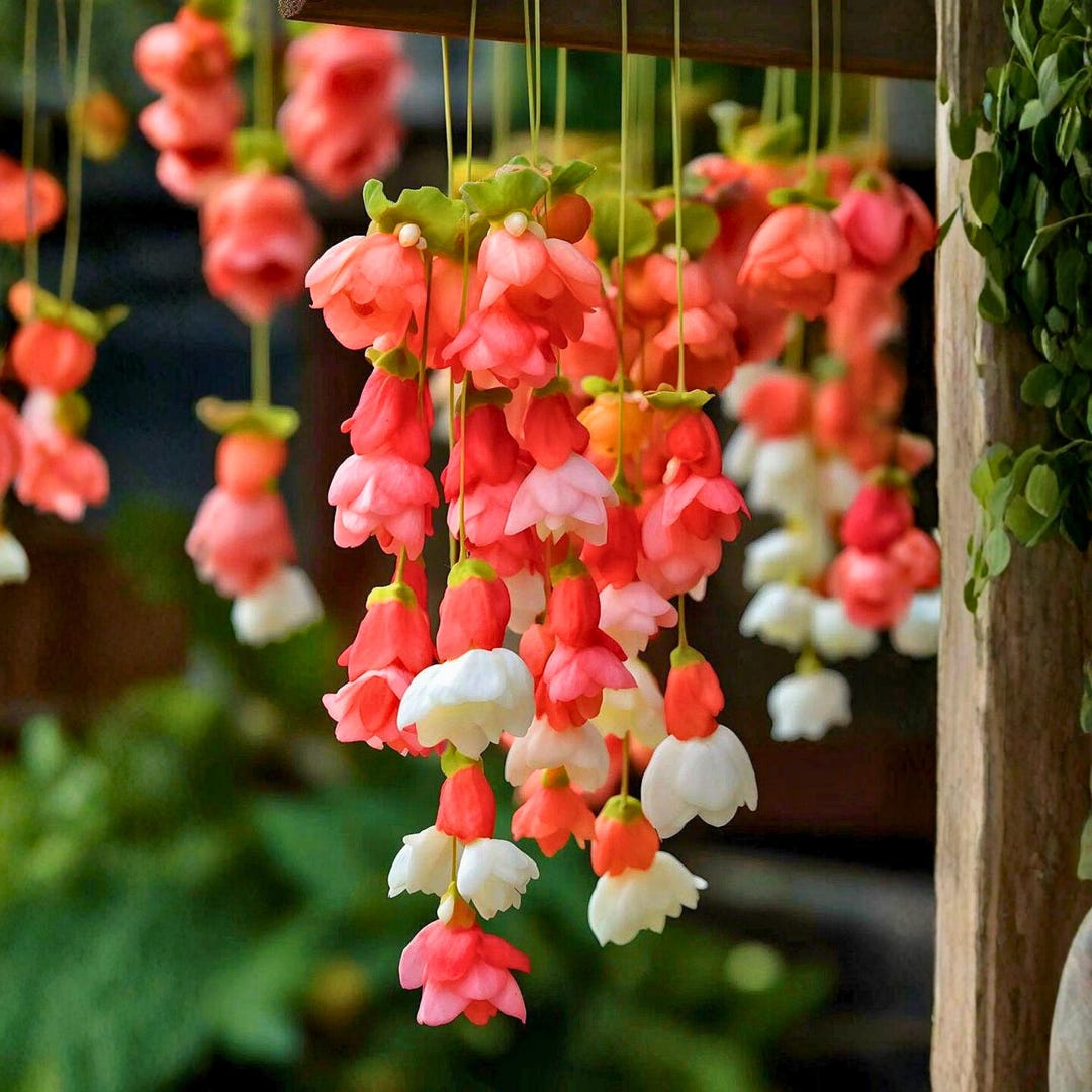 25 Rainbow Weeping Begonia Seeds Cascading Colorful Blooms Ornamental ...