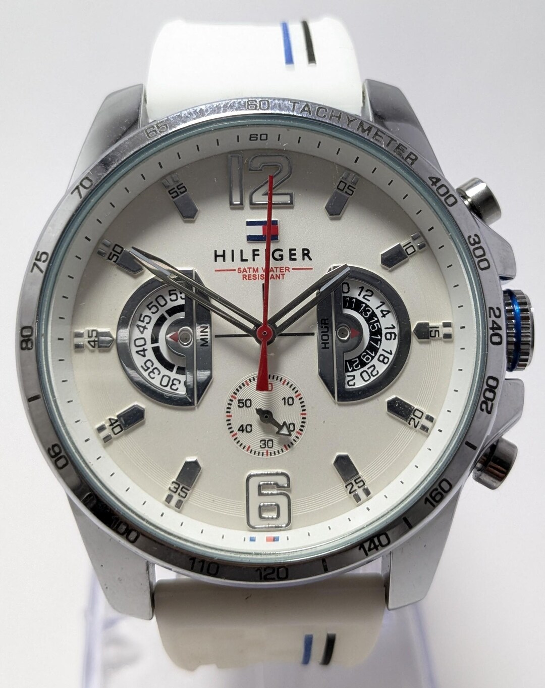 Precious Tommy Hilfiger White Dial Quartz Chronograph Good Condition ...