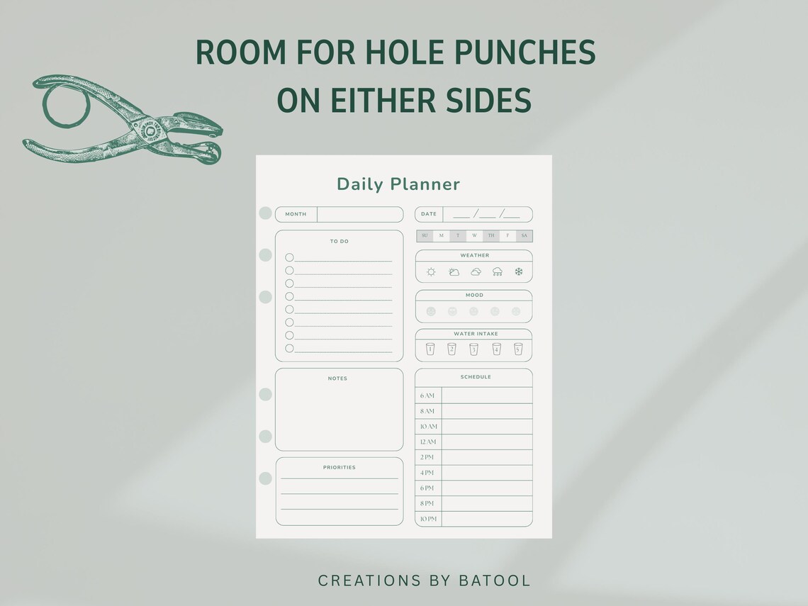 ADHD Daily Planner Printable | Digital Planner | Productivity Planner ...