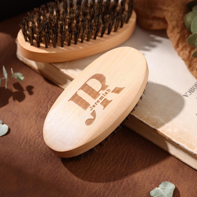 Custom Beard Care Set With Engraved Brush Comb and Scissors, Grooming ...