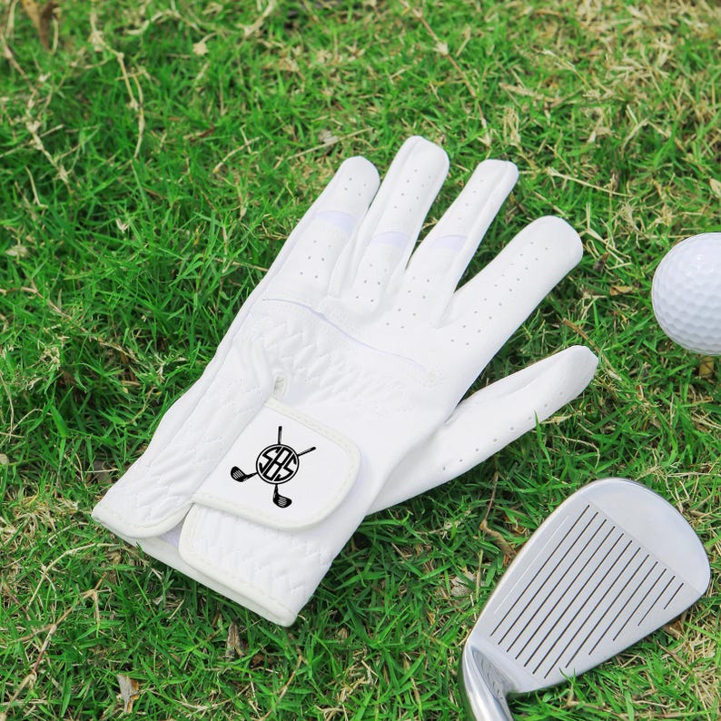 Custom Golf Glove With Personalized Initials, Breathable PU Leather ...