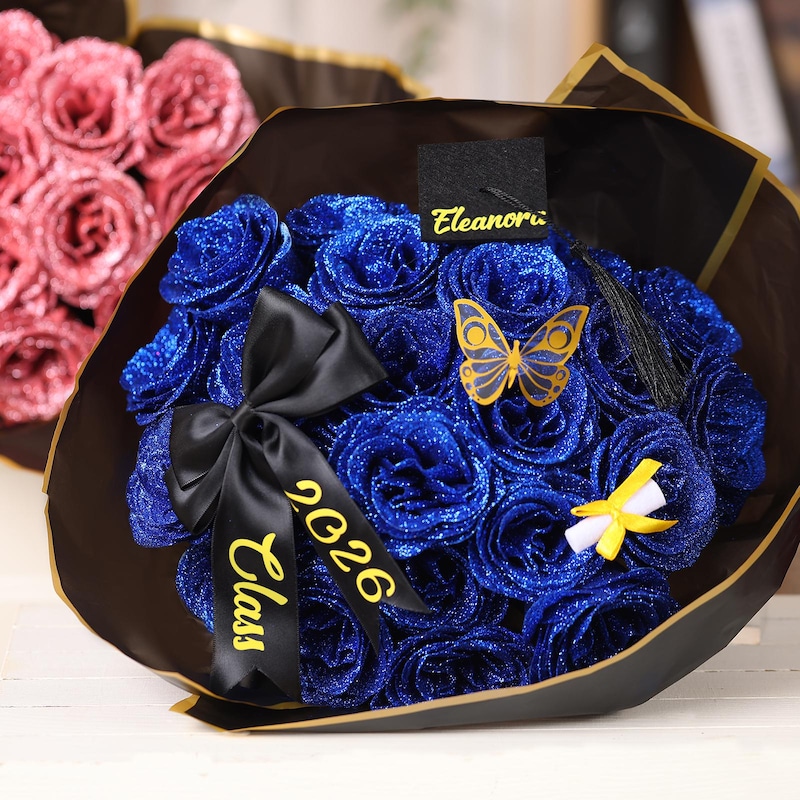 Glitter Ribbon Bouquet - Etsy