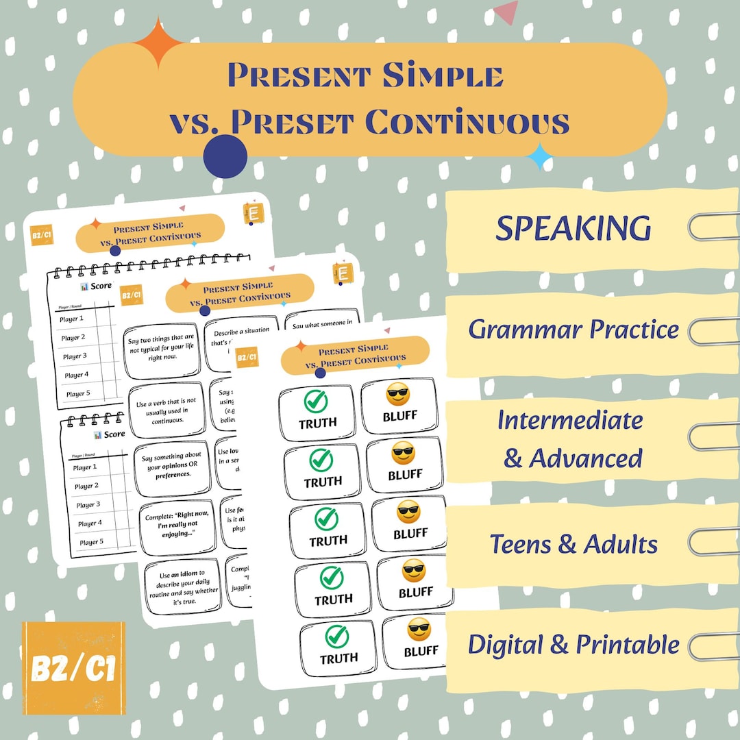 Truth or Bluff | Printable ESL Conversation & Grammar Game | Fluency ...