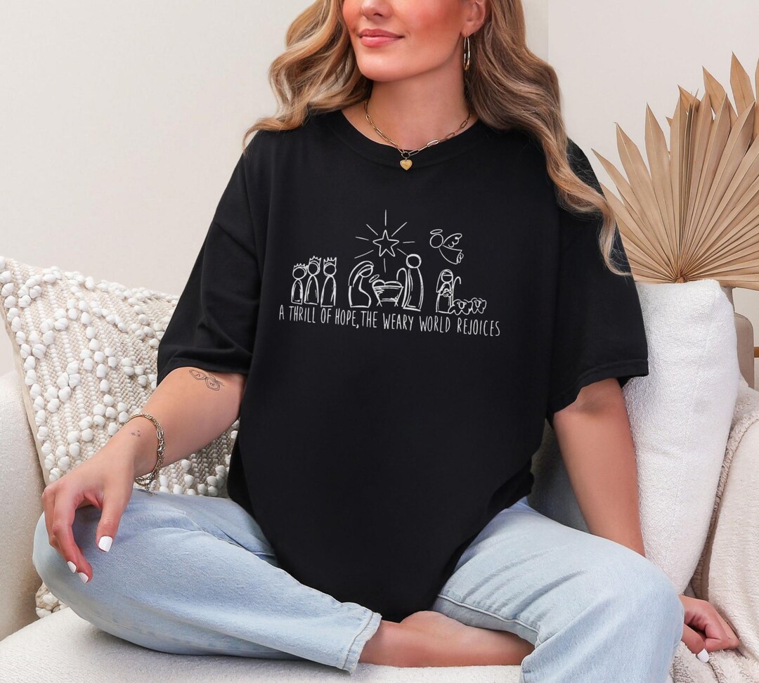 Nativity Scene Christmas T-shirt, Christian Holiday Tee - Etsy