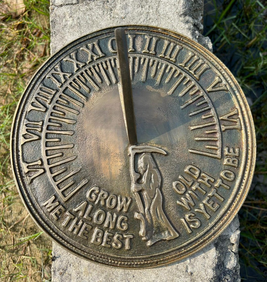 Romantic Sundial – “grow Old Along With Me, Wedding Gift, Outdoor ...
