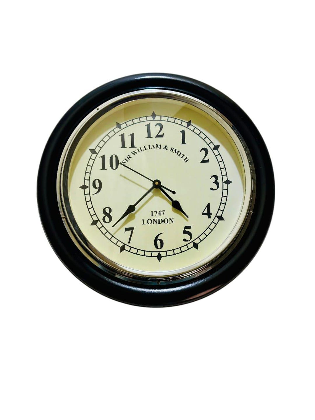 12" Wooden Round Large Number Wall Clock - Etsy