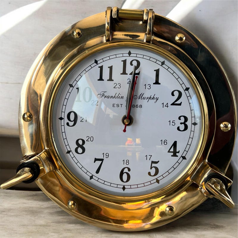 Brass Ship Wall Clock - Etsy