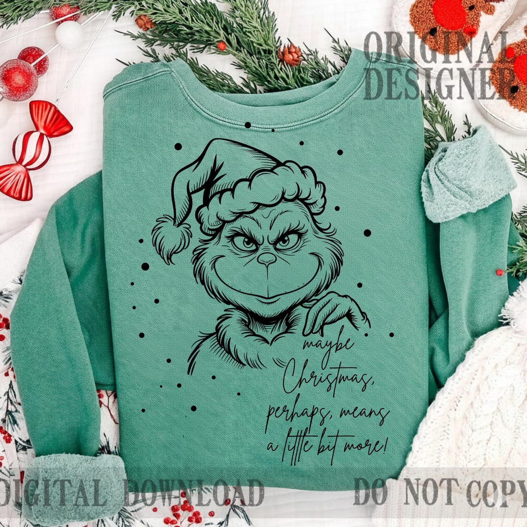 Retro Green Christmas Character SVG PNG | Preppy Christmas 2025 Design ...