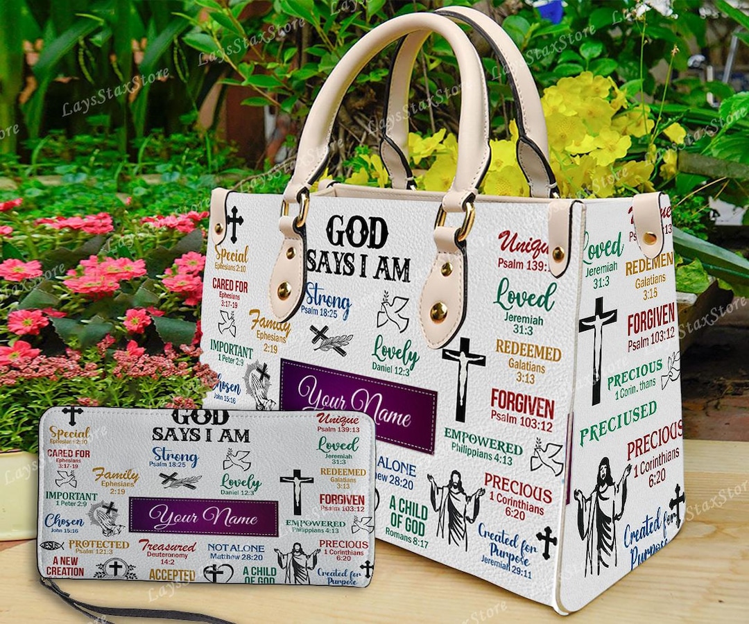 Jesus Women’s Leather Handbag With Handle,personalized Christian Bags ...
