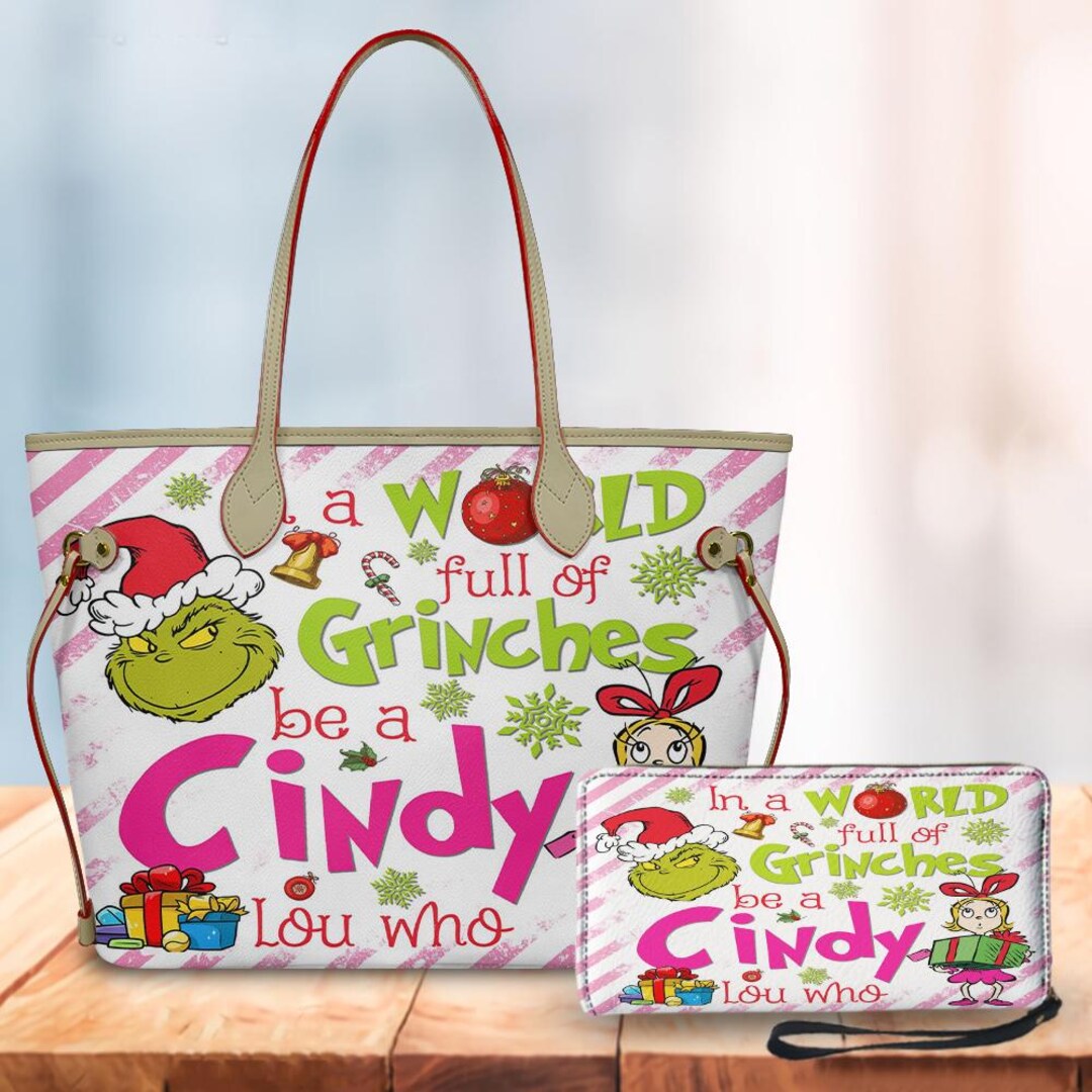 Personalized Grinch Christmas Tote Handbag, Grinch Women Bags, Grinch ...