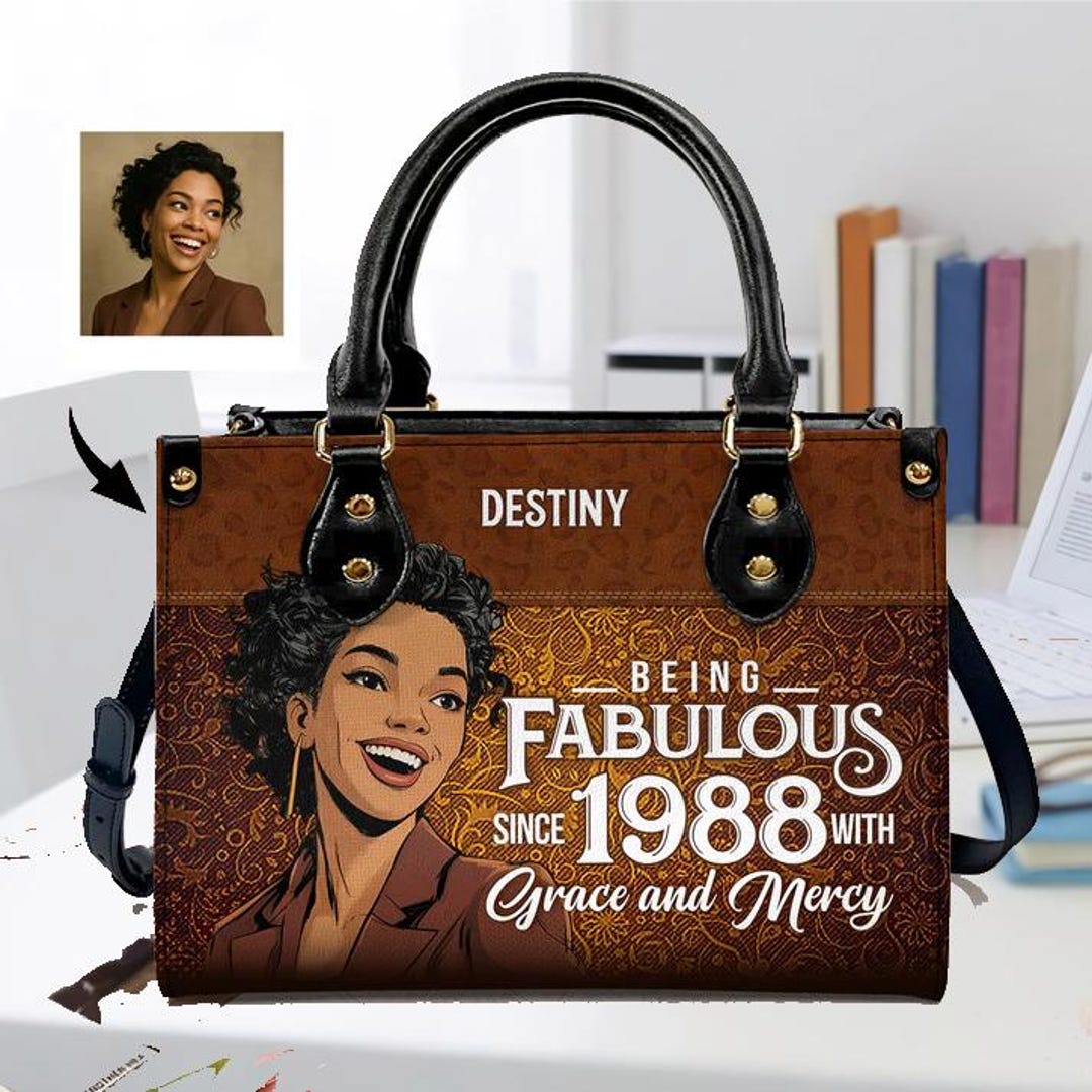 Custom Women Leather Handbag, Personalized Photo & Name Handbag, Custom ...