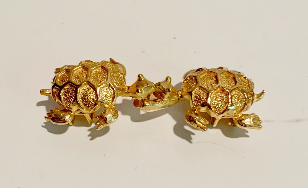 Vintage Mimi D N Gold Turtles Belt Buckle - Etsy