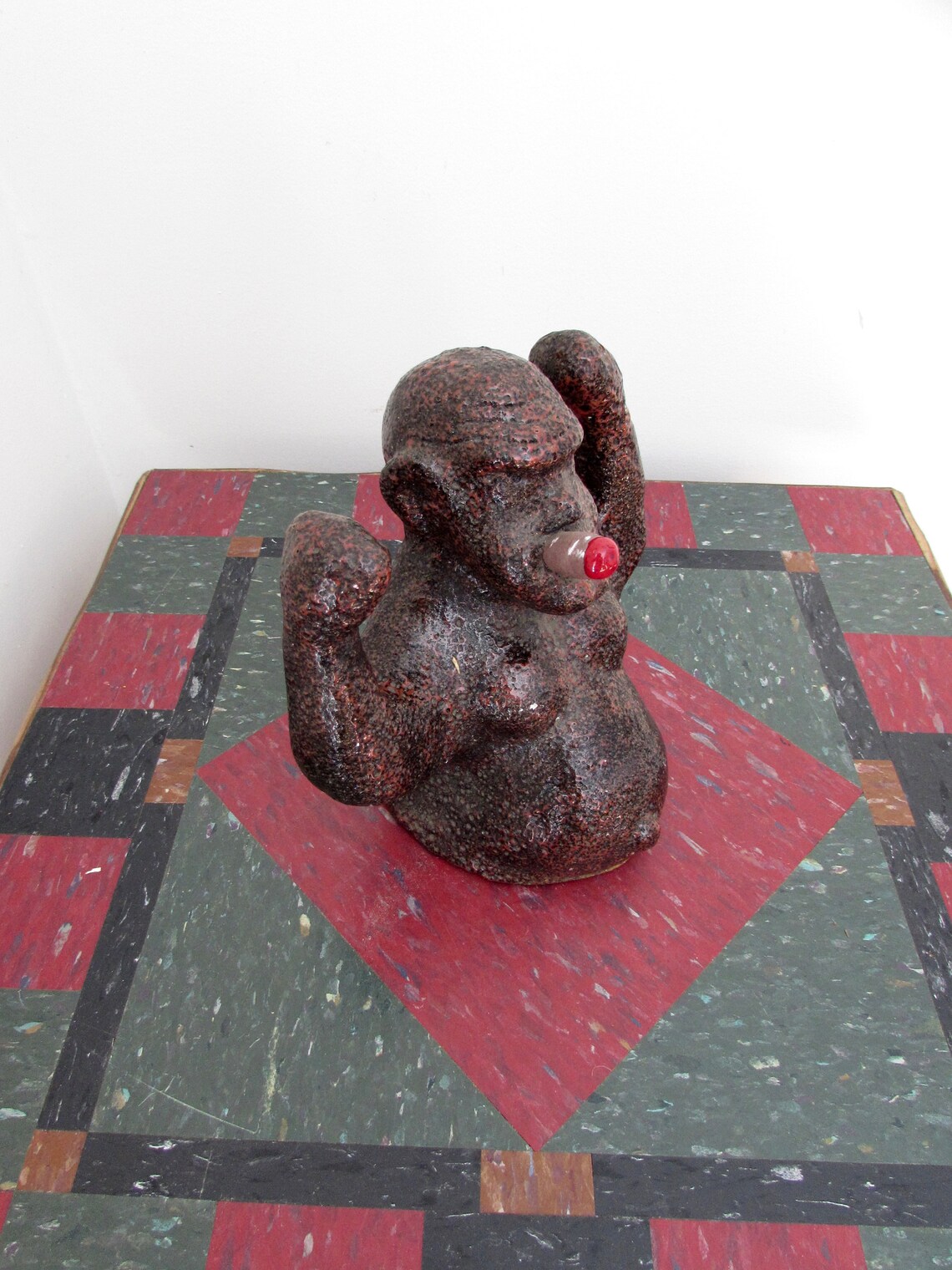 Outsider Art Gorilla Man Smoking A Cigar Man Cave King Kong - Etsy