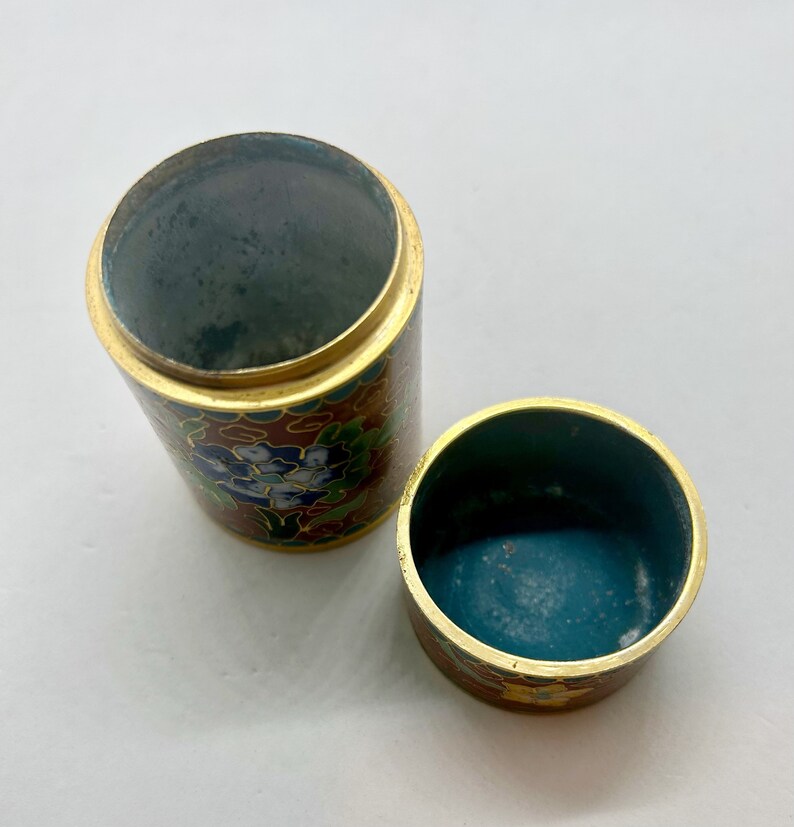 Antique Chinese Cloisonné Snuff Box Cylindrical Box - Etsy