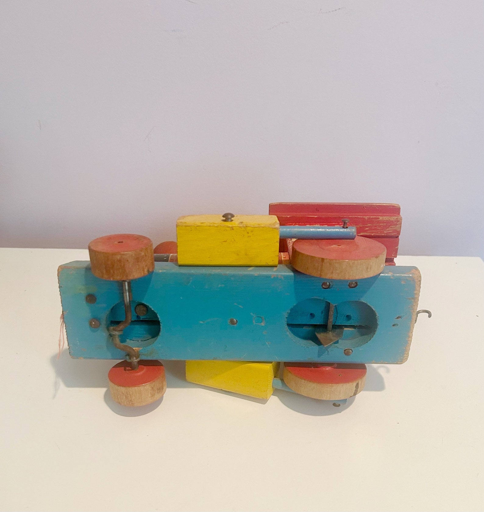 Vintage Fisher Price Looky Chug-chug Pull Toy Train 1958 #161 Eyes Roll ...