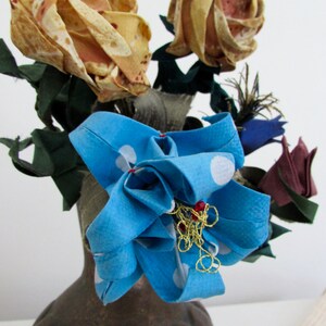 Handmade Silk Origami Flowers in Copper Ewer Arrangement Antique ...