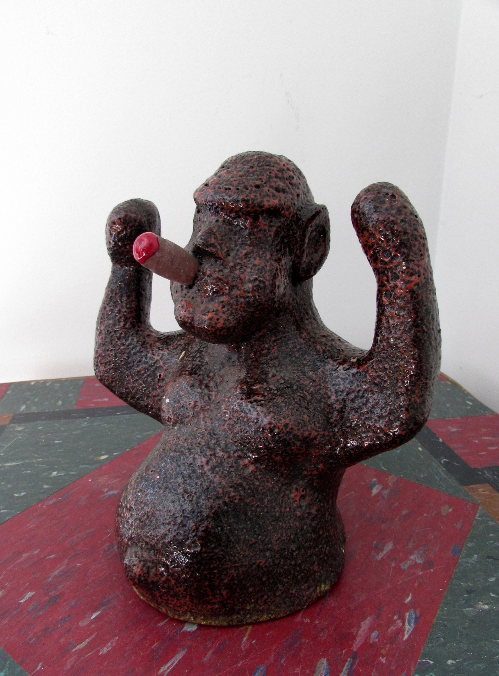 Outsider Art Gorilla Man Smoking A Cigar Man Cave King Kong - Etsy