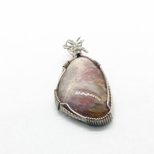 Sterling Silver Wire Wrapped Agate Pendant - Etsy