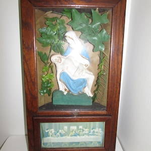 Antique the Last Supper Catholic Priest Last Rites Box Cabinet - Etsy