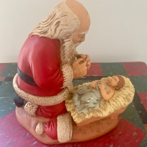 Chalkware Santa - Etsy
