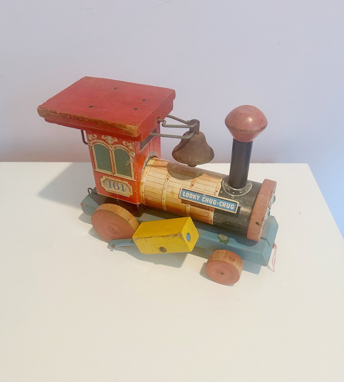 Vintage Fisher Price Looky Chug-chug Pull Toy Train 1958 #161 Eyes Roll ...
