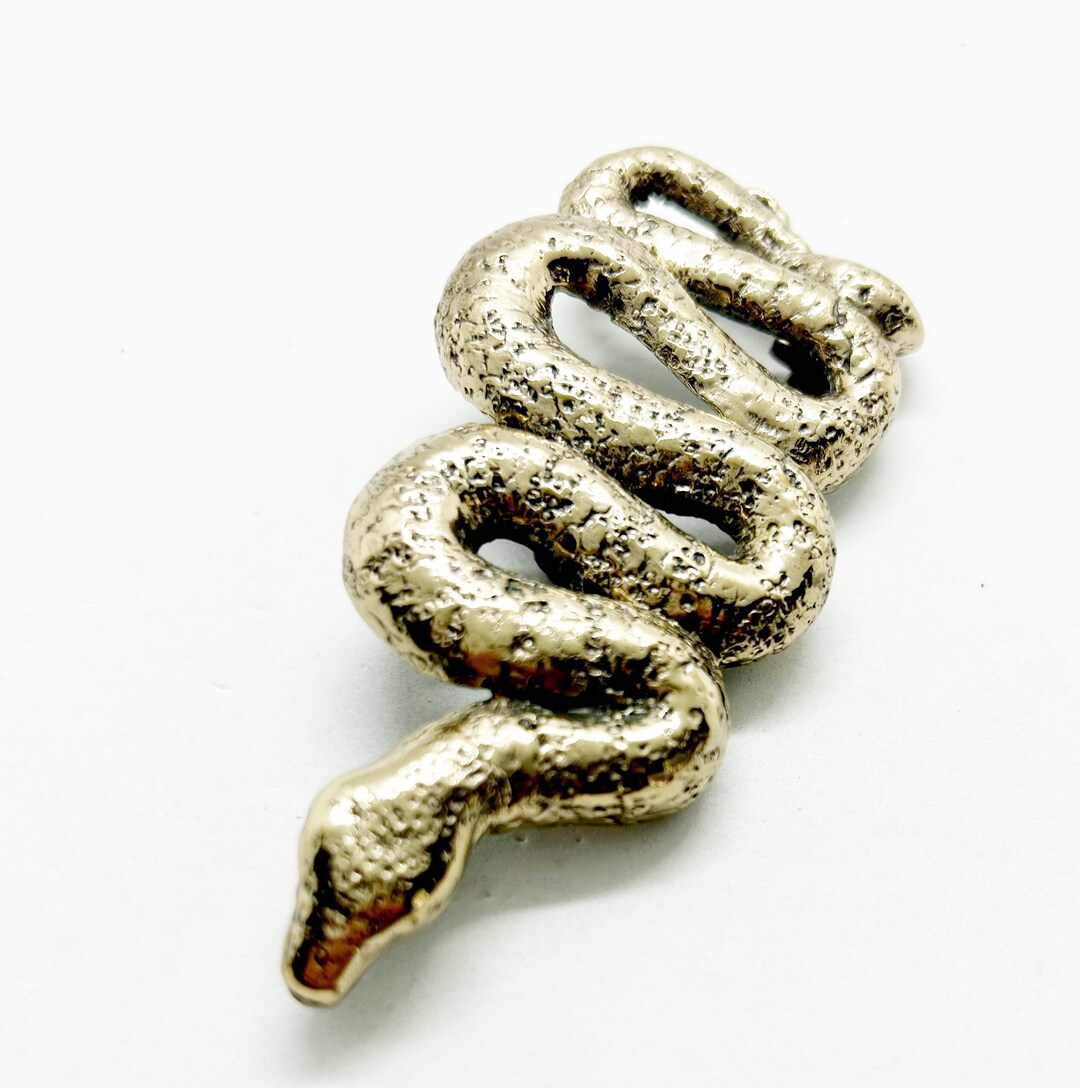 Vintage Rare Annie Davis Bronze Coiled Snake Belt Buckle - Etsy
