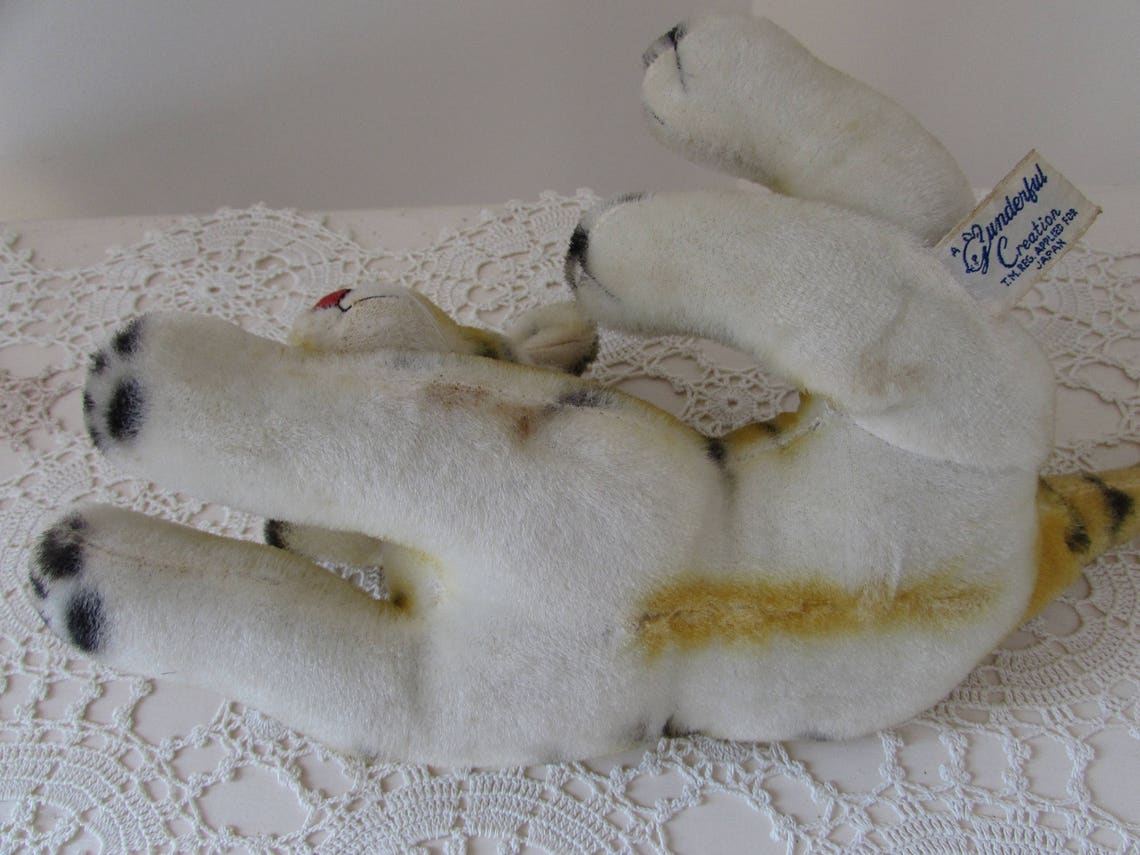 Gunderful Tiger Plush Stuffed Animal Glass Eyes Gund Toys Rare | Etsy