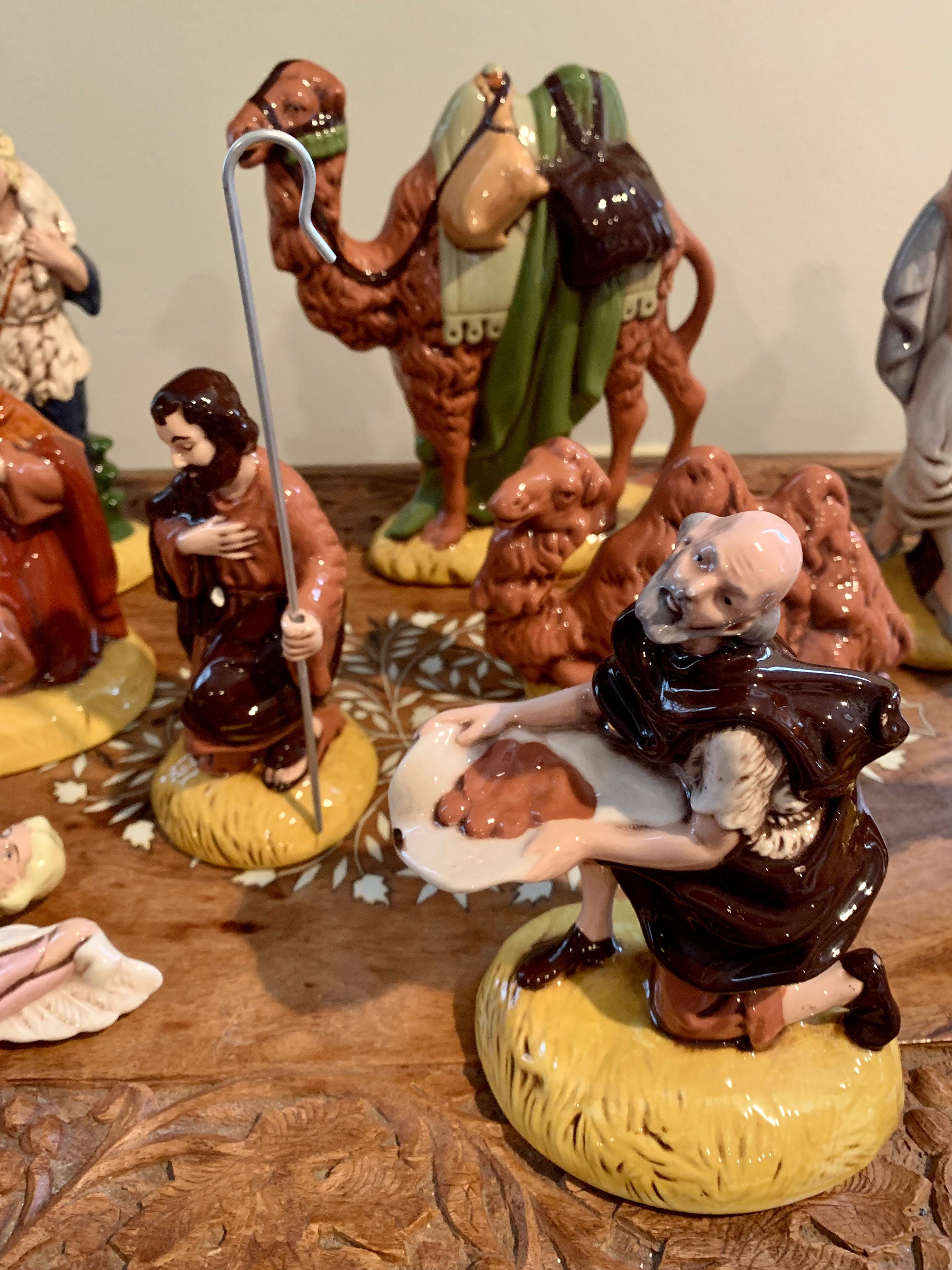 Vintage 1960s Atlantic Mold Ceramic Nativity 13 Piece Set - Etsy